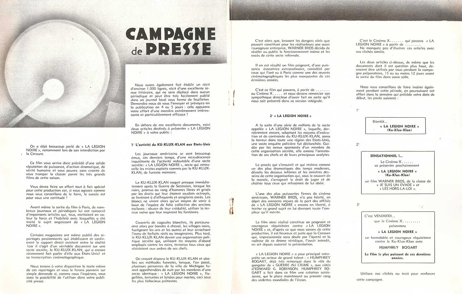 La légion noire / Black legion | Le crime s'affiche